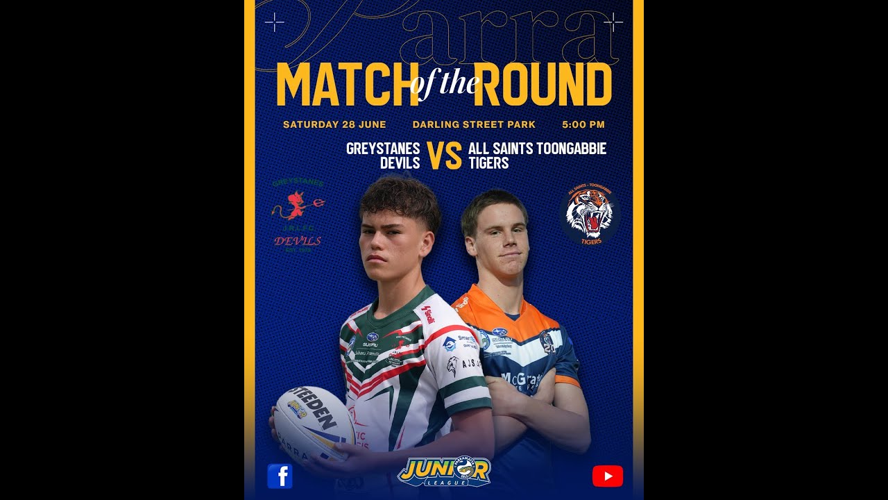 2025 - MOTR : Parramatta JRL U16 Divison 1 Greystanes Devils Vs All ...