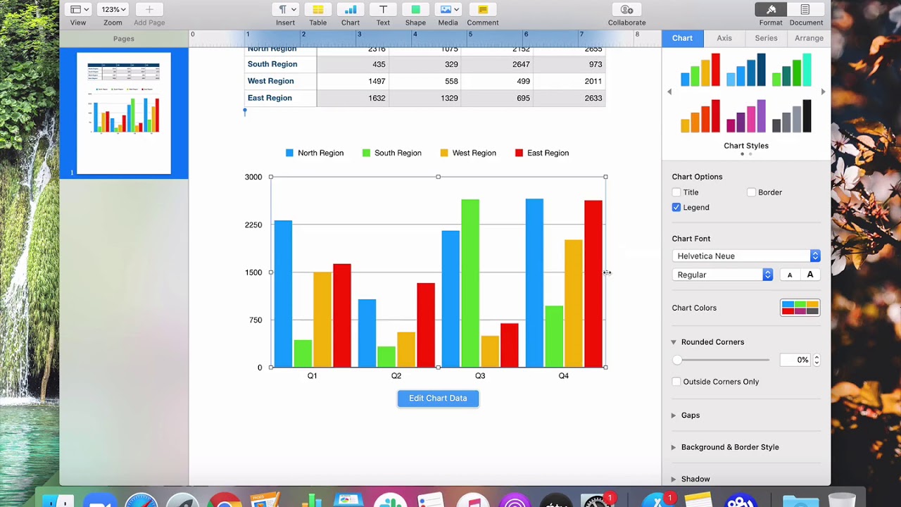 Apple Pages: Adding and Formatting Charts - YouTube