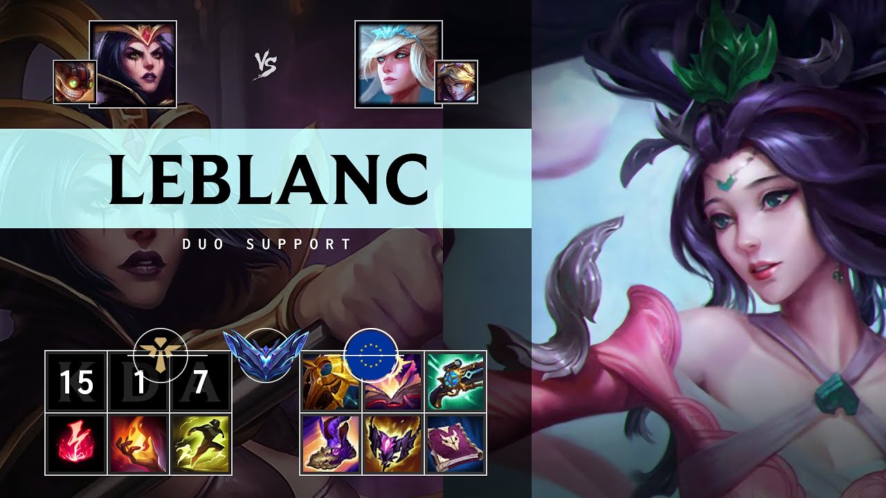 LeBlanc Support vs Janna: Legendary - EUW Diamond Patch 25.S1.1 - YouTube