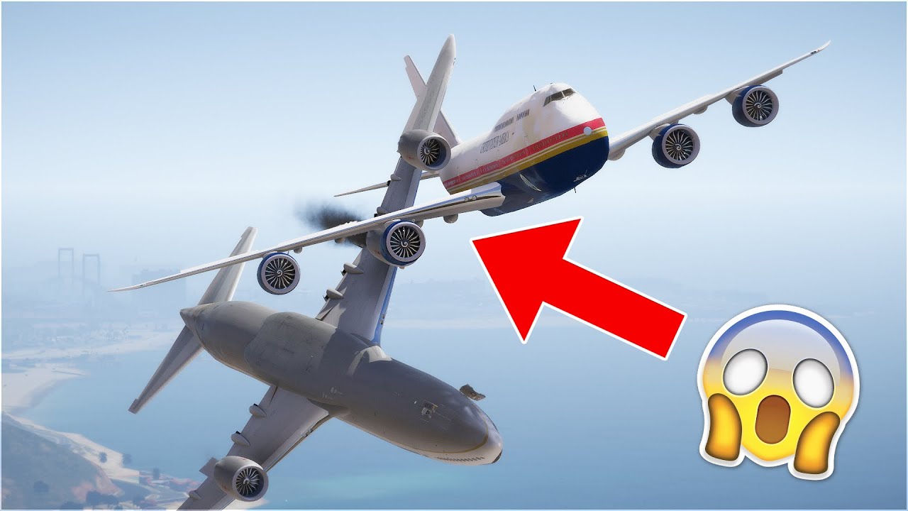 Two Boeing 747s Collide In The Air | GTA 5 - YouTube