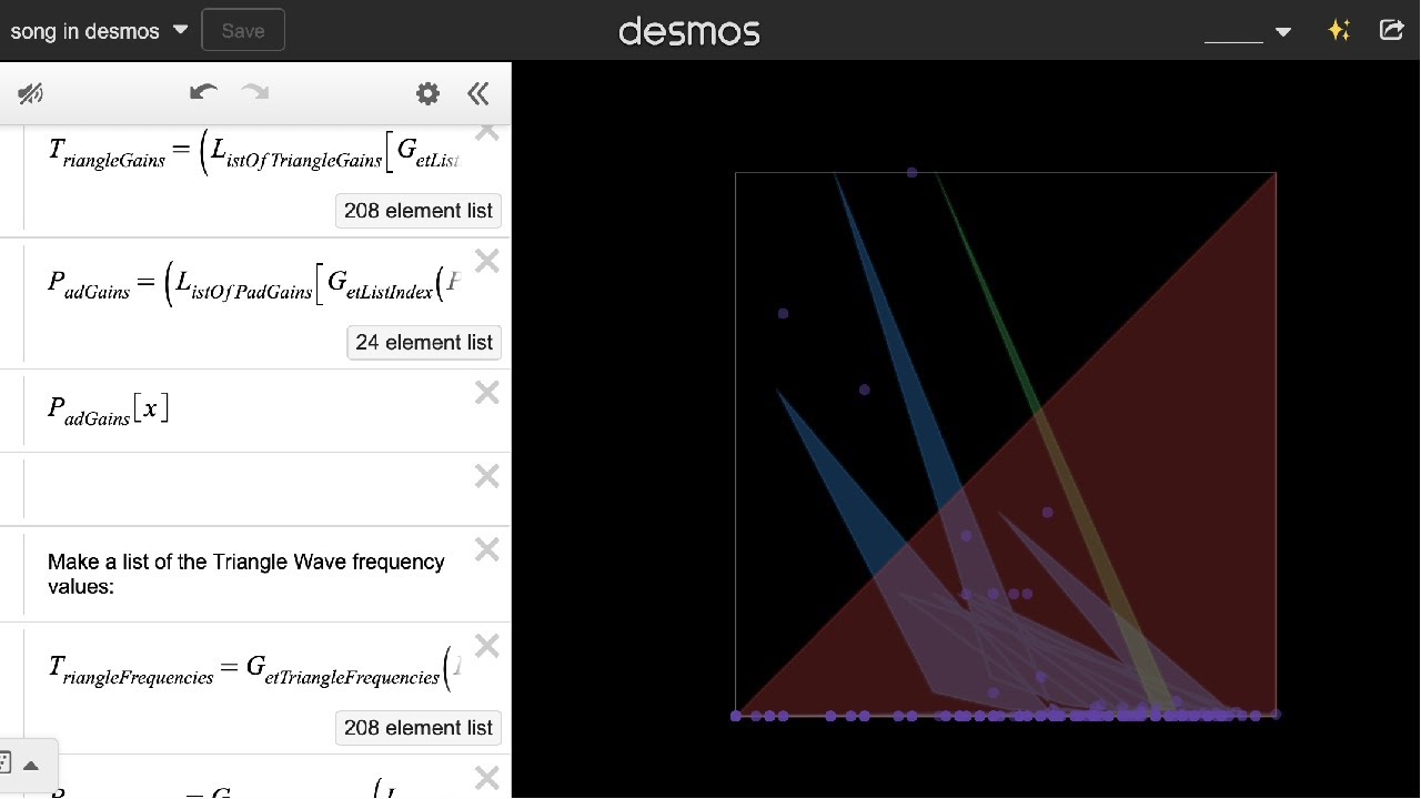 trying to make a song in desmos - YouTube