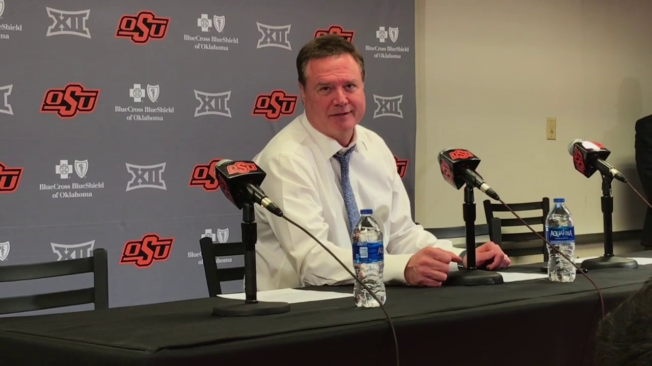 Bill Self (mostly) happy with KU’s defense at OSU - YouTube