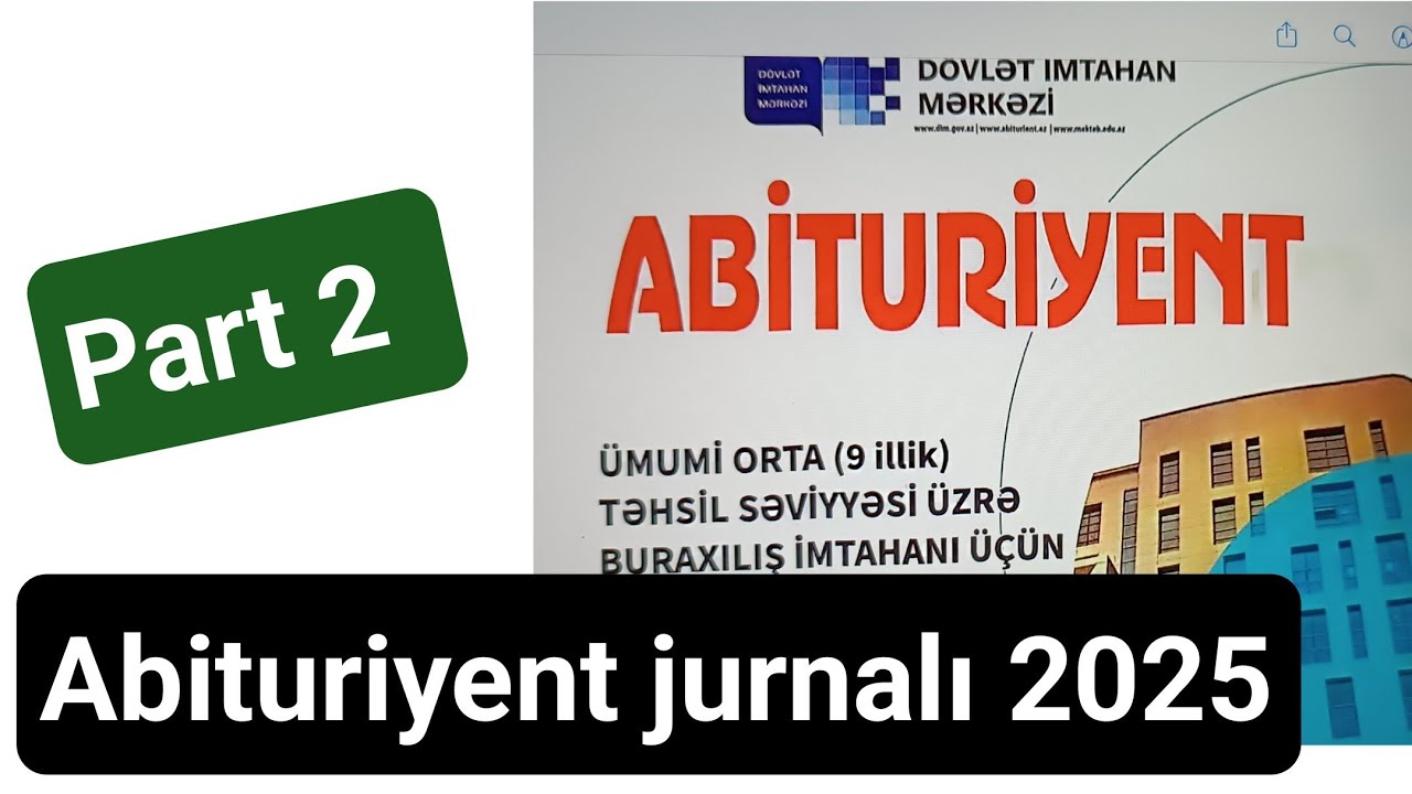 ABİTURİYENT JURNALİ 2025/ abituriyent jurnalı 2025 ingilis dili - YouTube