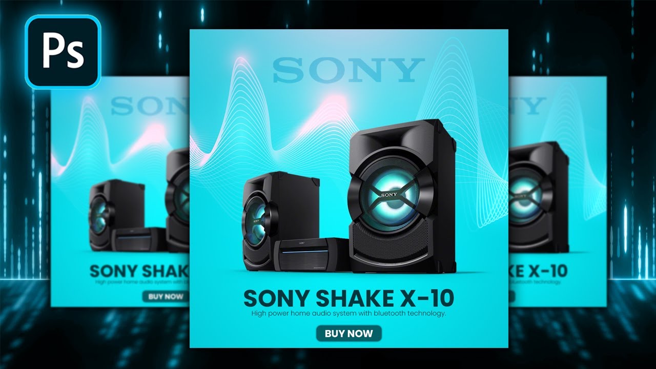 How to Design Social Media Post | Sony shake x 10 Social Media Banner ...