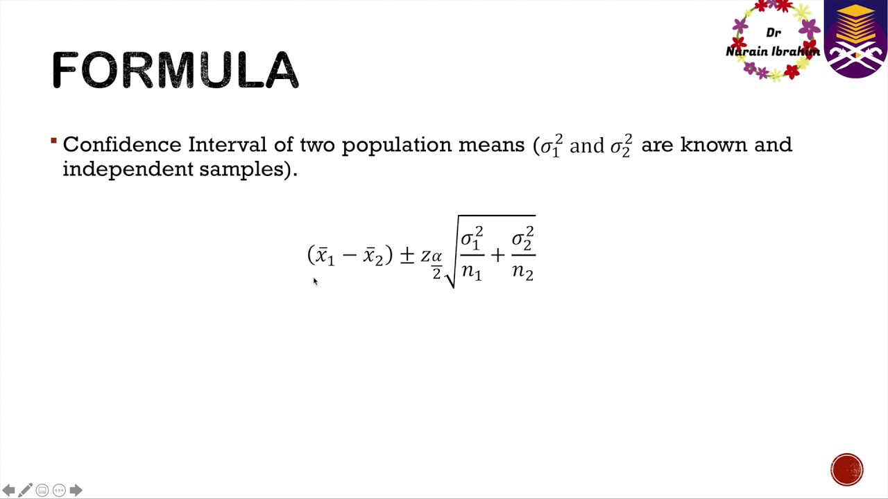 Interval Estimation Of Two Population Mean Population Variances Are interval-estimation-of-two-population-mean-population-variances-are