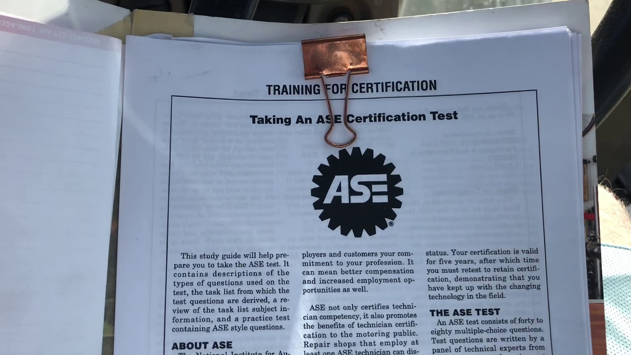 ASE study guide - TIP!! - YouTube