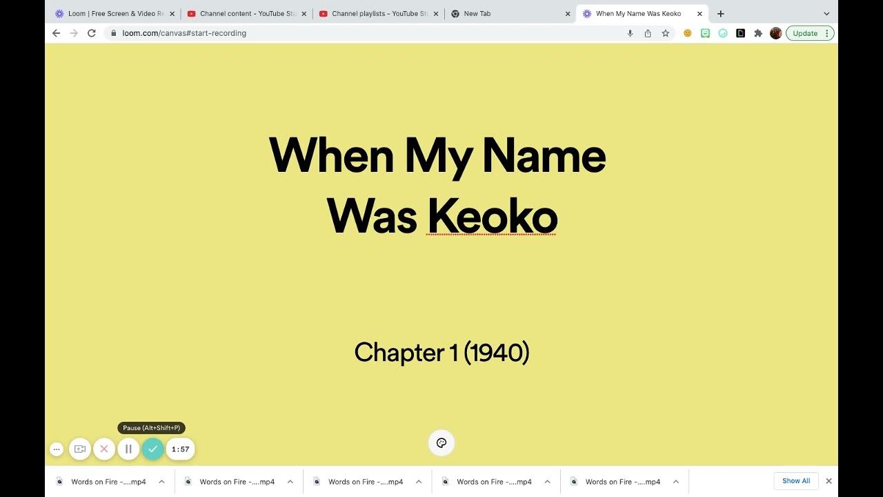 When My Name Was Keoko Ch 1 - YouTube