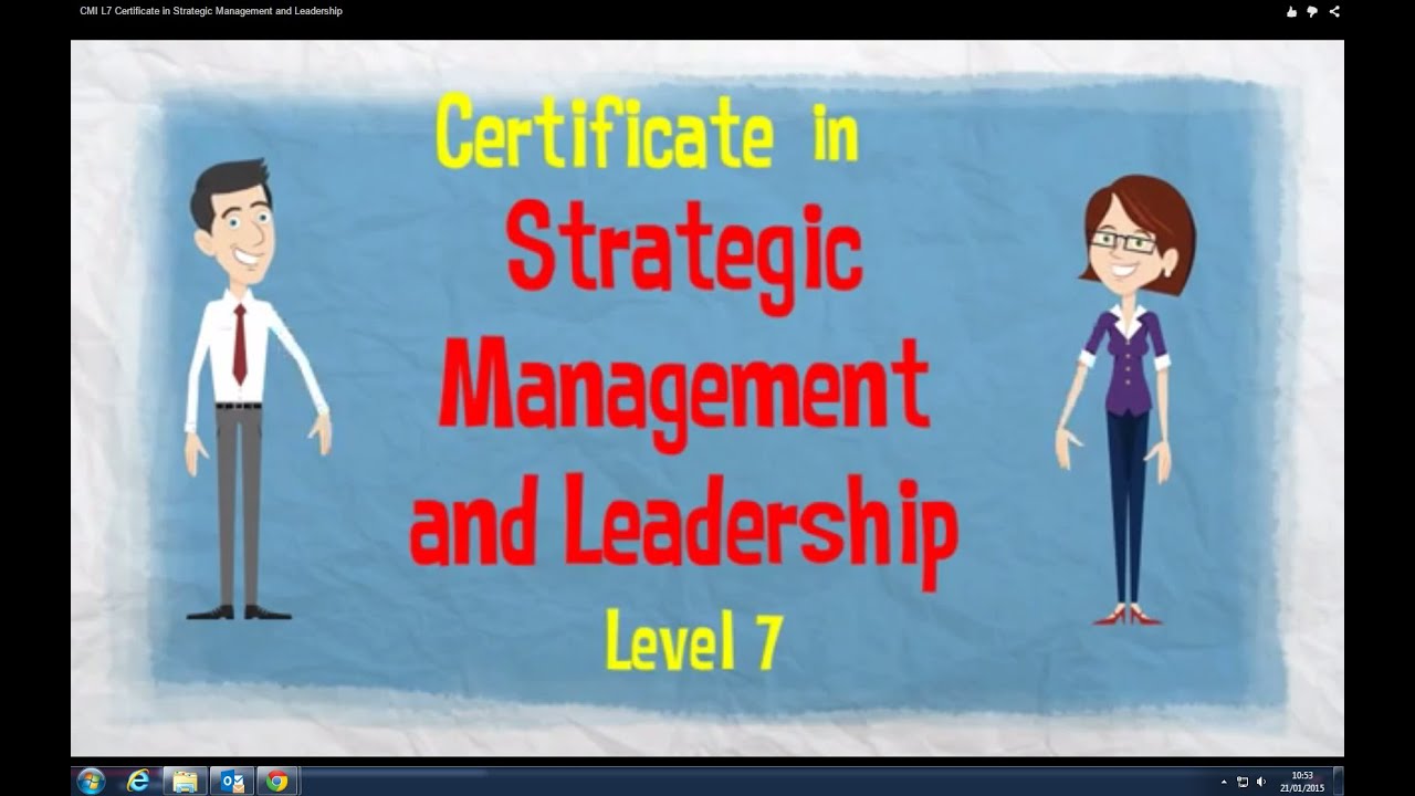 CMI L7 Certificate in Strategic Management and Leadership - YouTube