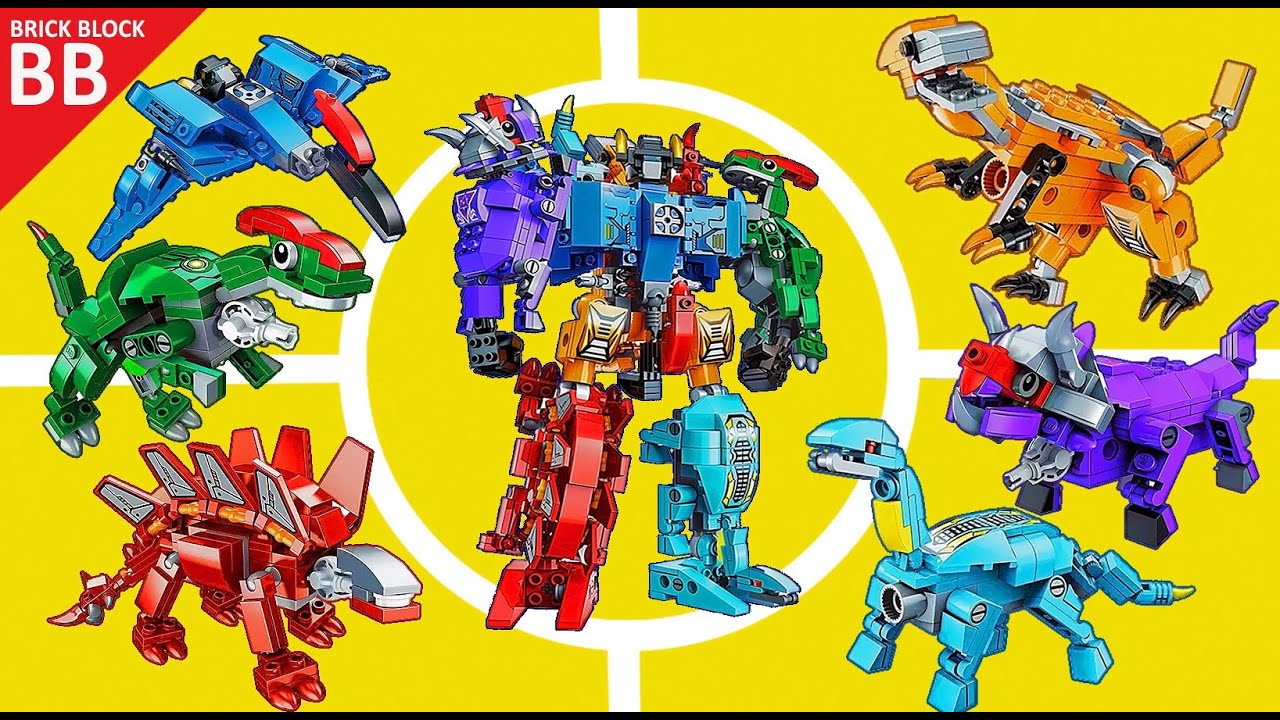 6 in 1 Combiner : Qman 1414 Sura Mecha ⚡️ How to Build Robot Lego ...