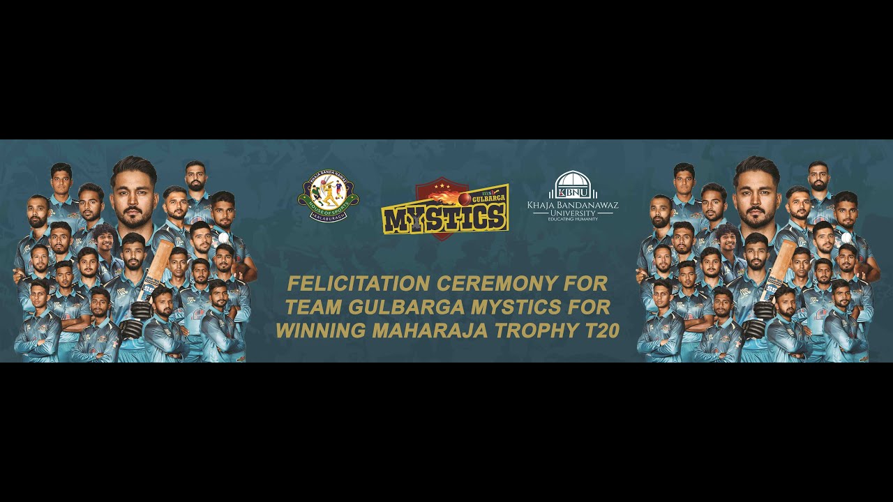 Felicitation ceremony for team Gulbarga Mystics for Winning Maharaja Trophy T20 - YouTube