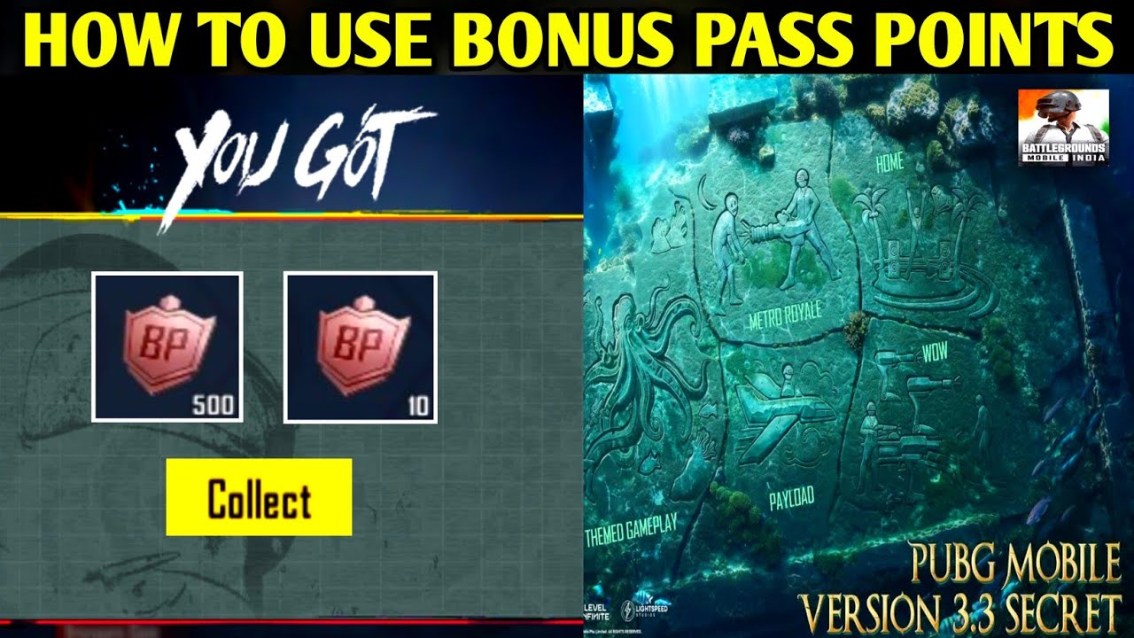 🔴How To Use Bonus Pass Points In Bgmi & Pubgm | 3.3 Version New Update ...