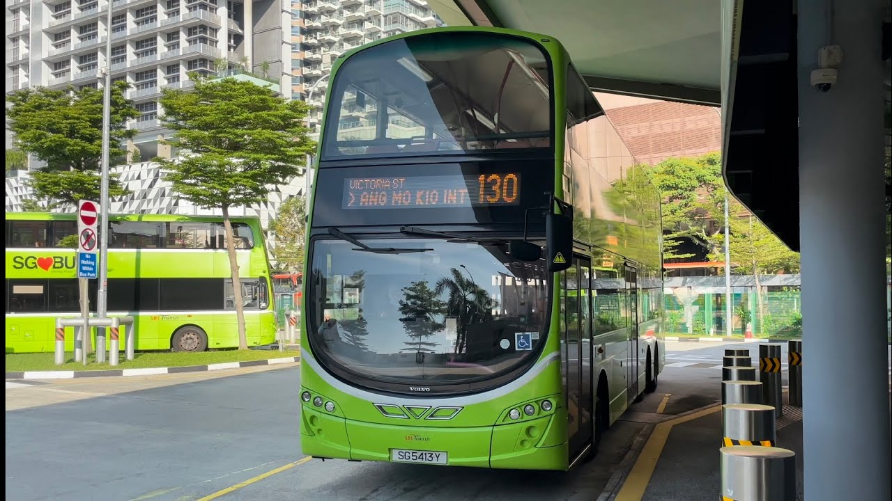 SBS Transit Bus Service 130 SG5413Y Volvo B9TL Wright Eclipse Gemini 2 ...