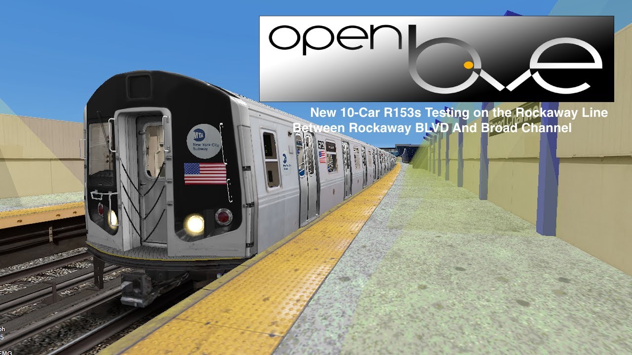 OpenBVE NYC Subway: 10 Car Train of R153s Testing on the A Line - YouTube