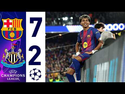 Barcelona vs Newcastle 7-2 Highlights | All Goals & Extended Highlights | Champions League 2026