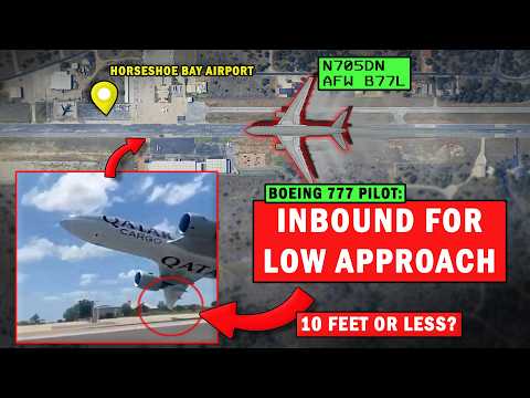 Boeing B777 EXTREME LOW PASS over Runway | All Radio Included