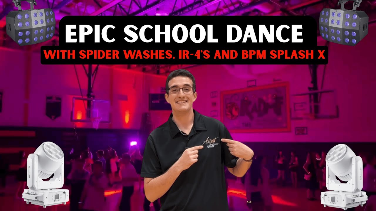 Epic Middle School Dance Lighting Setup | Spider Wash, IR-4s & BPM ...