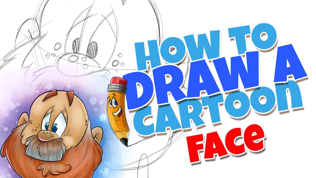 How to draw a cute cartoon face | step by step - YouTube
