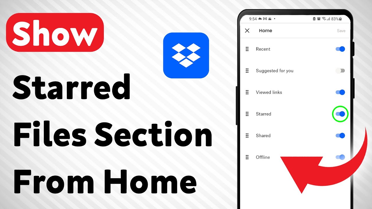 How To Show Starred Files Section On Dropbox Home (Updated) - YouTube