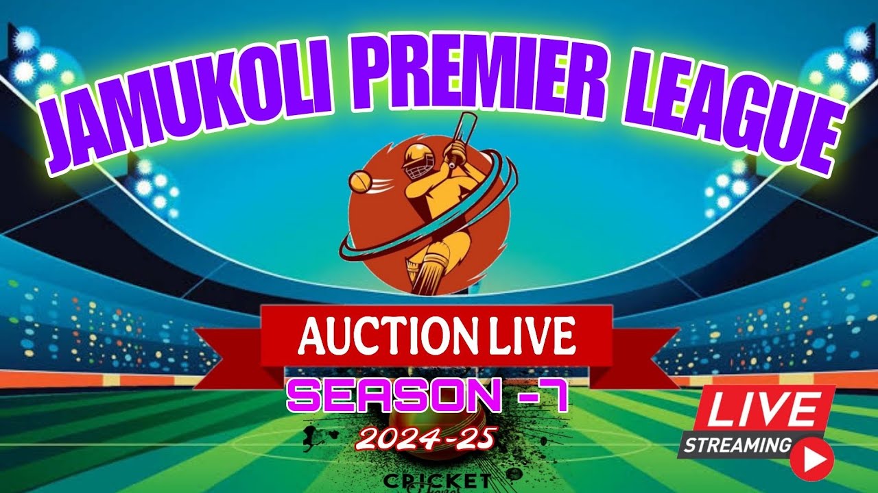 Jamukoli Premiere League live Auction 2024-25|| Season -7 || Live ...