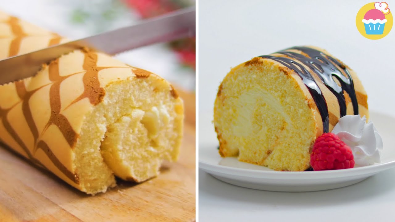 Ngon Miệng | Cuộn thụy sĩ vani | Vanilla Swiss Roll | Satisfying Cake ...