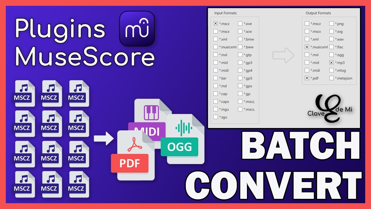 🏎️ BATCH CONVERT en MuseScore - ¡Convierte 1000 partituras a otro formato de forma automática ...