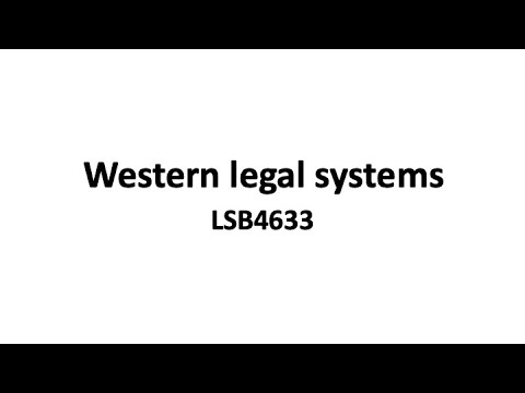 Western Legal Systems Part 1 14 min - YouTube