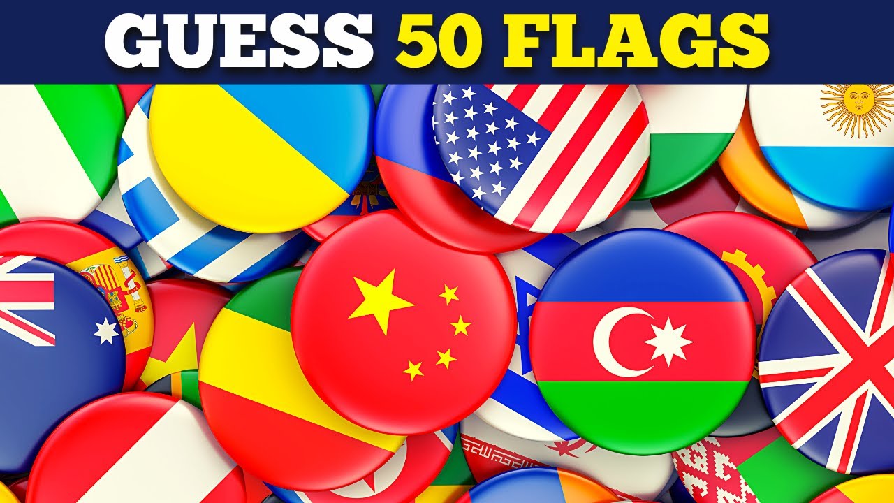 Guess and Learn 50 Flags of The World🌍⚡ | 50 Countries Guess The Flag ...