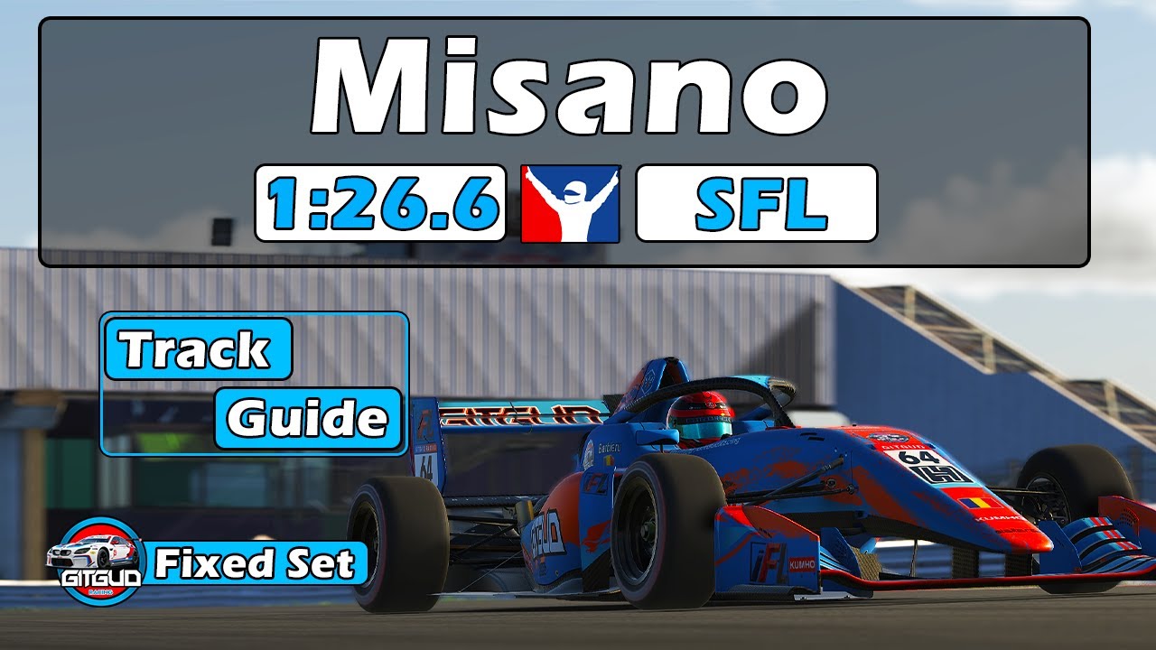 iRacing Super Formula Lights Misano Track Guide - 1:26.6 - YouTube