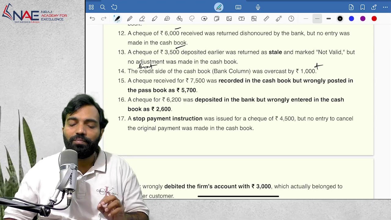 Bank Reconciliation Statement (BRS) | Master Question - YouTube