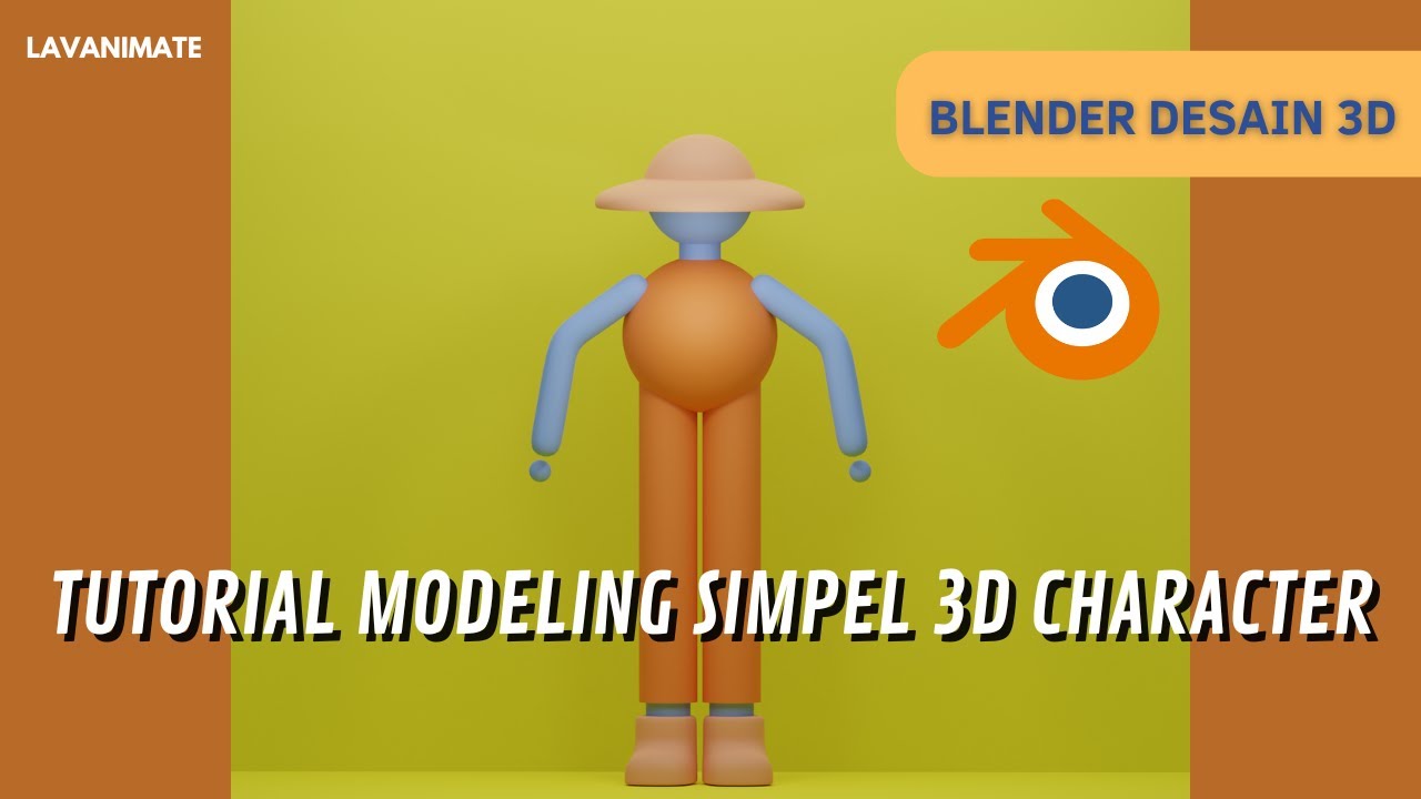 TUTORIAL MODELING SIMPEL 3D CHARACTER DI BLENDER | TUTORIAL BLENDER 3D UNTUK PEMULA - YouTube