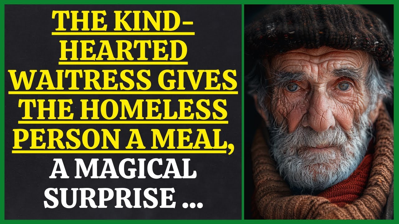 The kind-hearted waitress gives the homeless person a meal, a magical ...