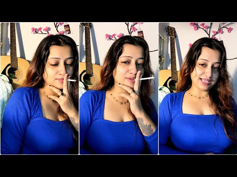 Beautiful girl smoking cigarette 💙 | indian girl smoking on live 😍