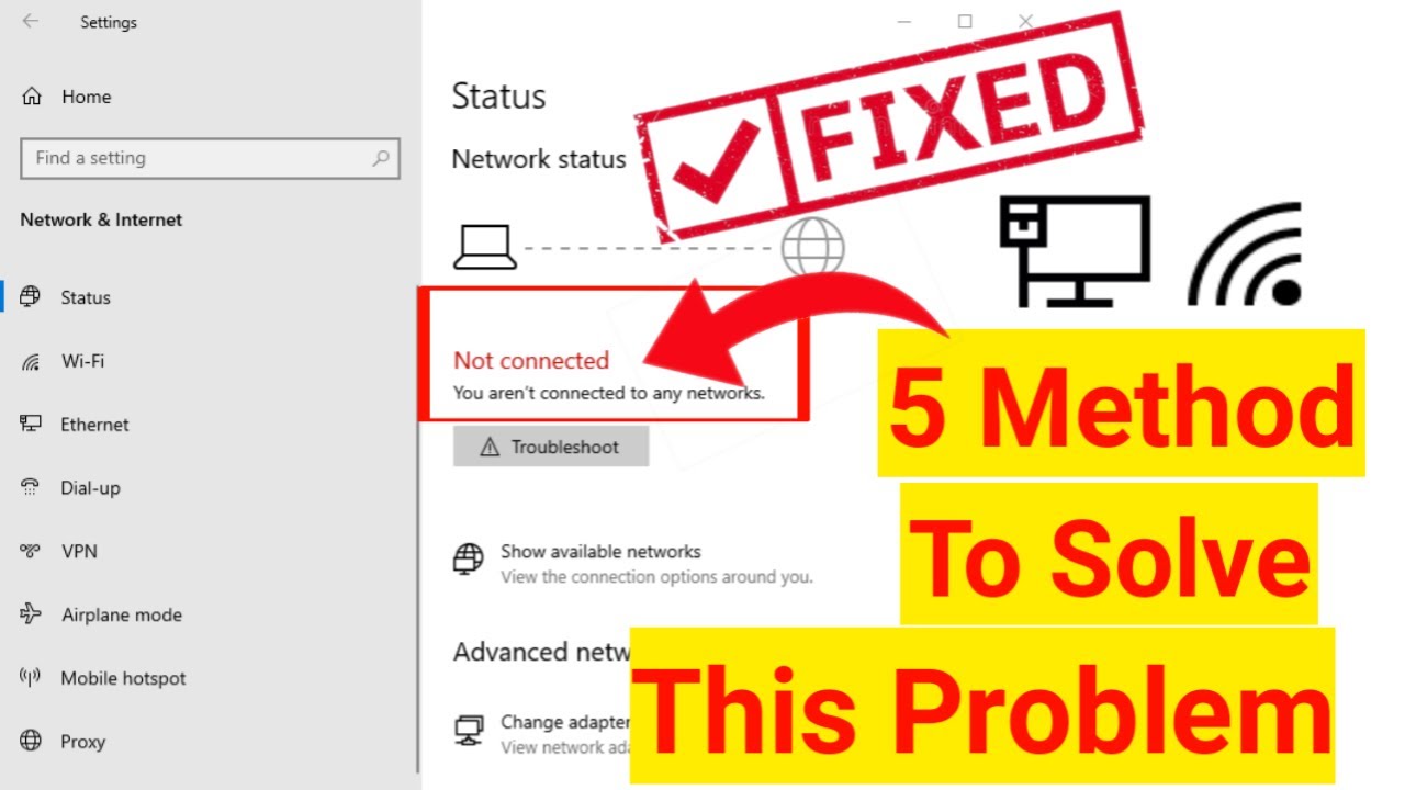 🔥 Fix No Connections Are Available in Windows 10 🔥 | Top 5 Methods ...