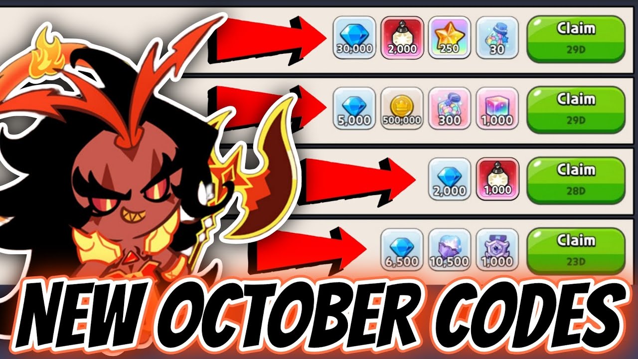 NEW October CRK CODES 😱 Redeem Now in Cookie Run Kingdom - YouTube
