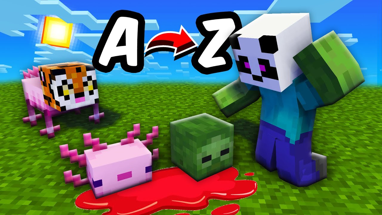 MOB ALPHABET CHALLENGE IN MINECRAFT *EXTREM - YouTube