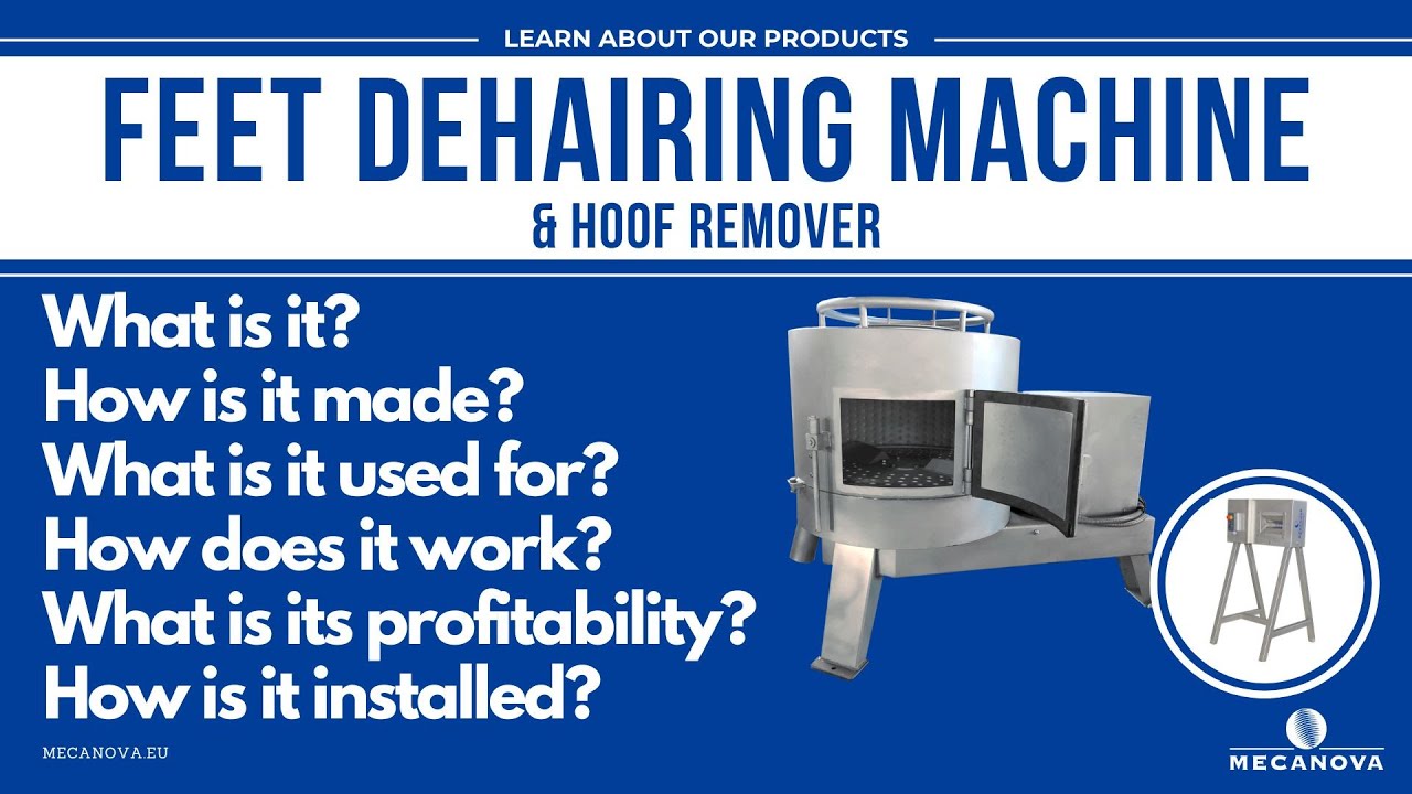 How does a feet dehairing machine and hoof remover work? - YouTube