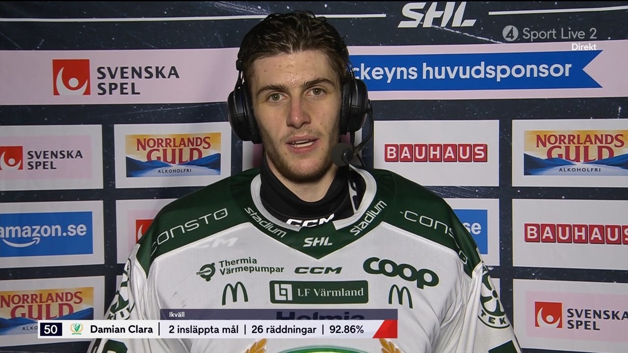 Damian Clara om insatsen | Intervju | Malmö Redhawks - Färjestad BK ...