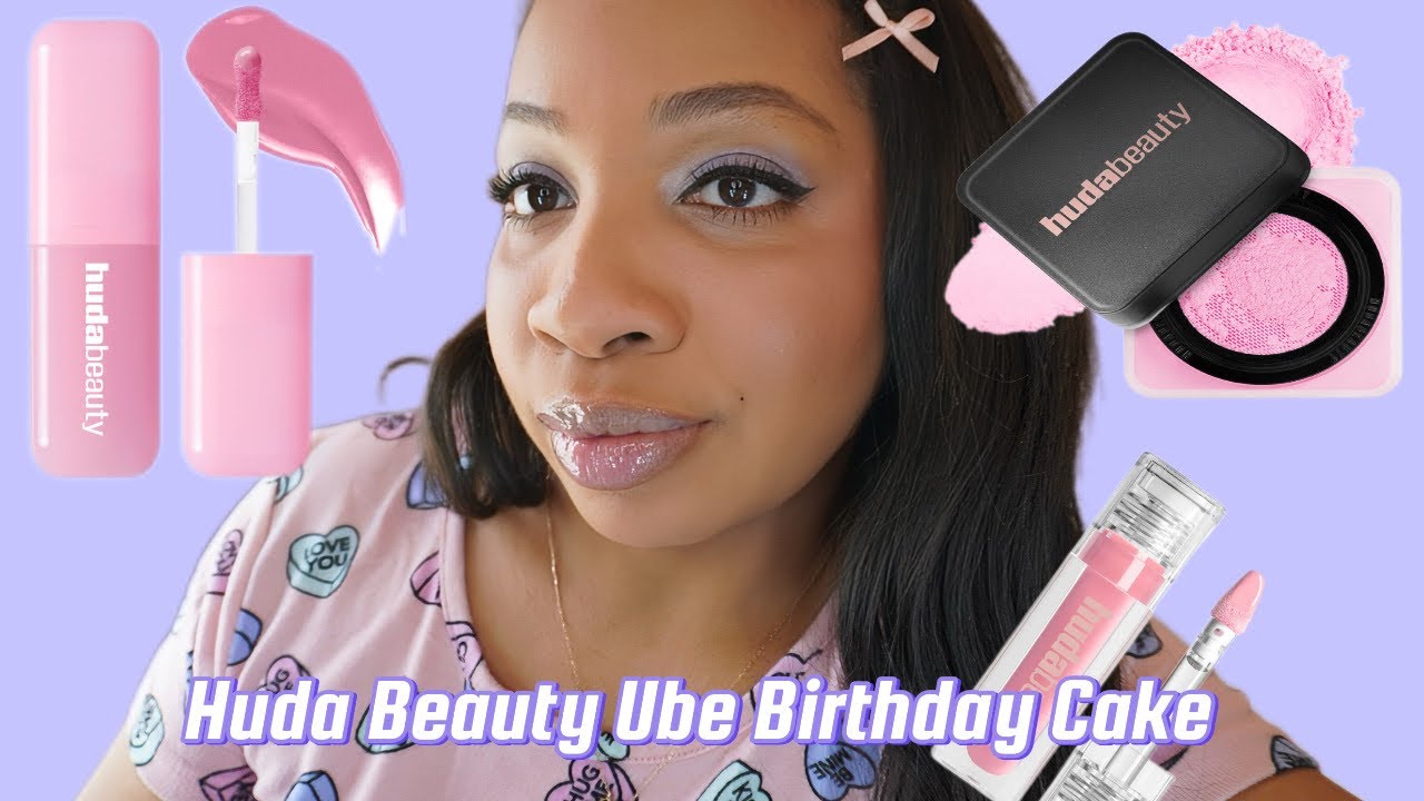 Huda Beauty Ube Birthday Cake Powder - YouTube