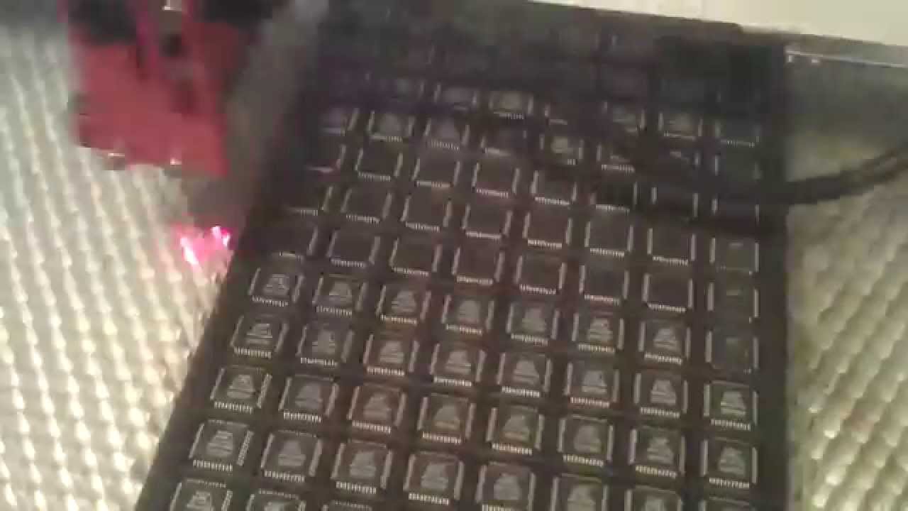 Full Spectrum Laser 5th Generation Hobby Laser Removing IC Markings ...