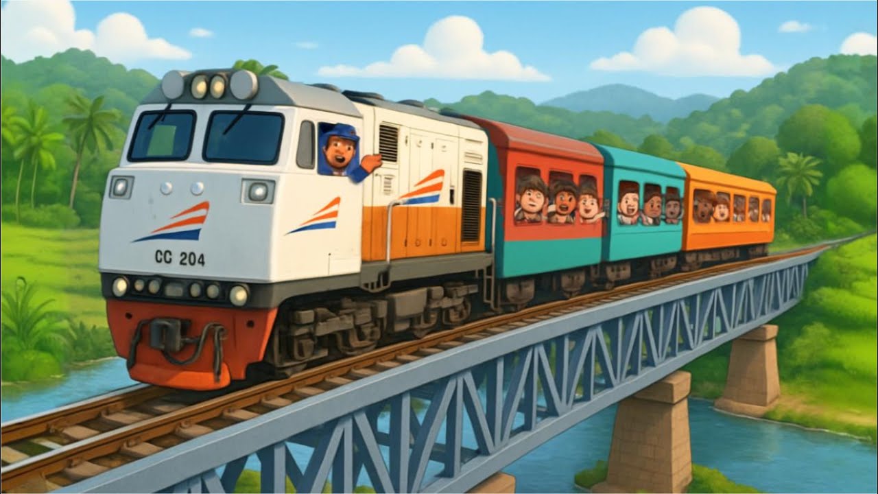 🚂 Naik Kereta Api Tut Tut Tut – Lagu Anak Indonesia 3D Lucu & Edukatif ...