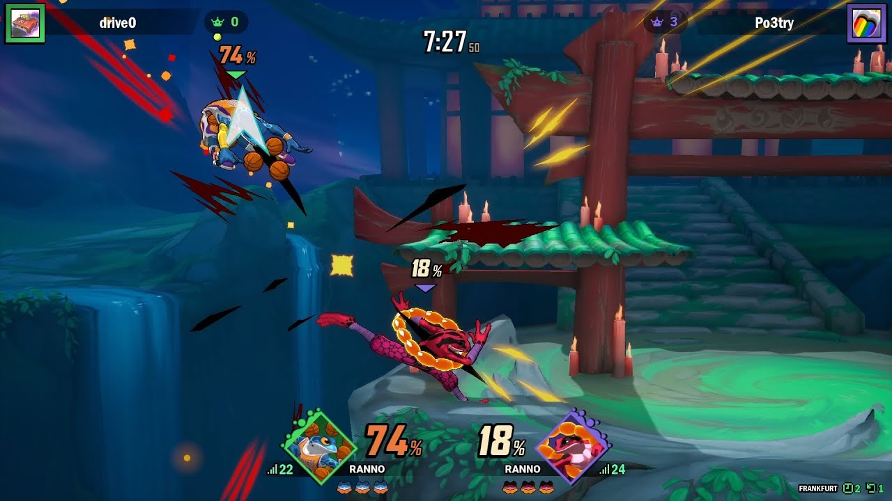 Rivals of Aether 2 Lobby matches- drive0 (Ranno) VS Po3try (Ranno ...