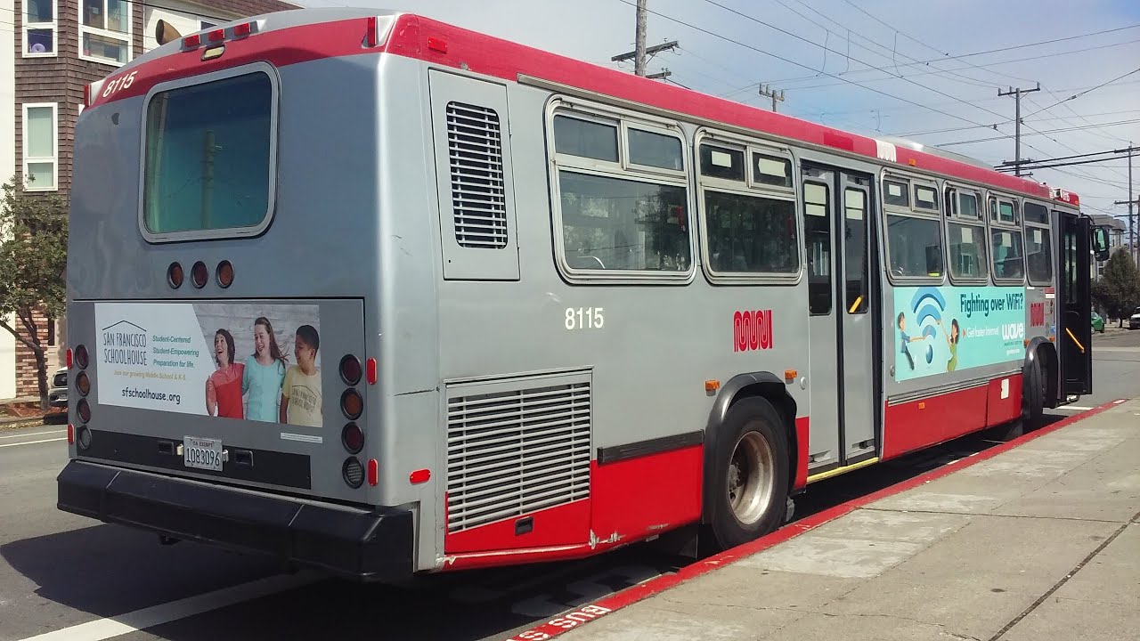 Startup! SF Muni 2000 Neoplan AN440 #8115 - Training Coach - YouTube