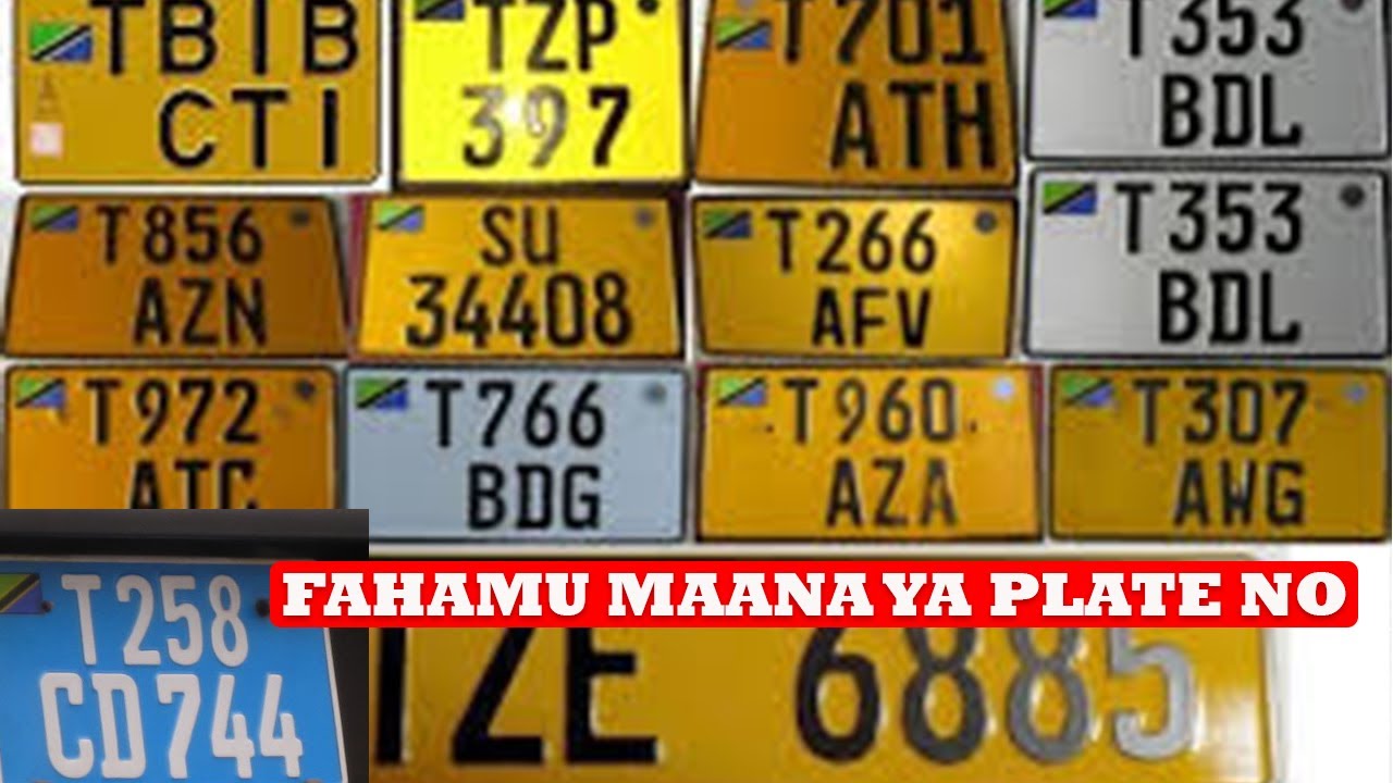 Fahamu plate number za magari ya serikali na maana yake - YouTube