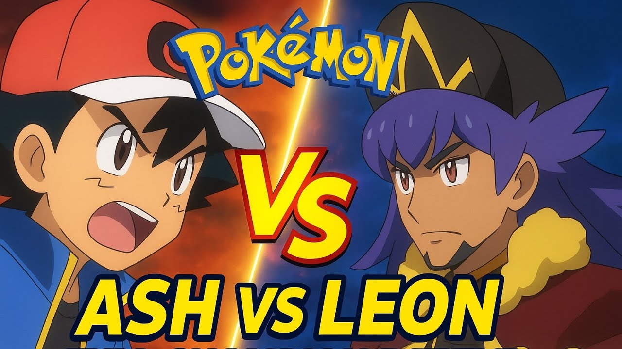 "Ash vs Leon ⚔️ | Full Champion Battle | Pokémon Fire Ash (Complete ...