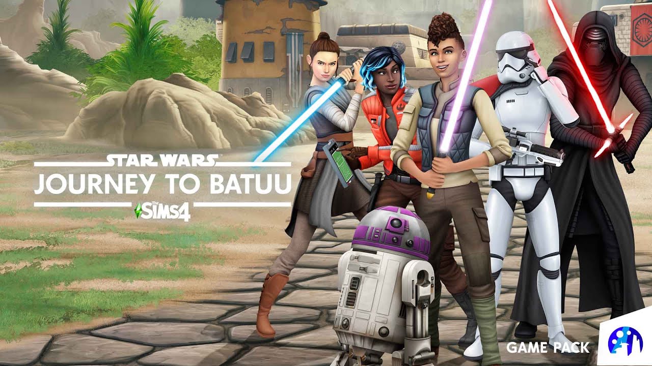 The Sims 4 Star Wars Journey to Batuu Forest Fight - YouTube