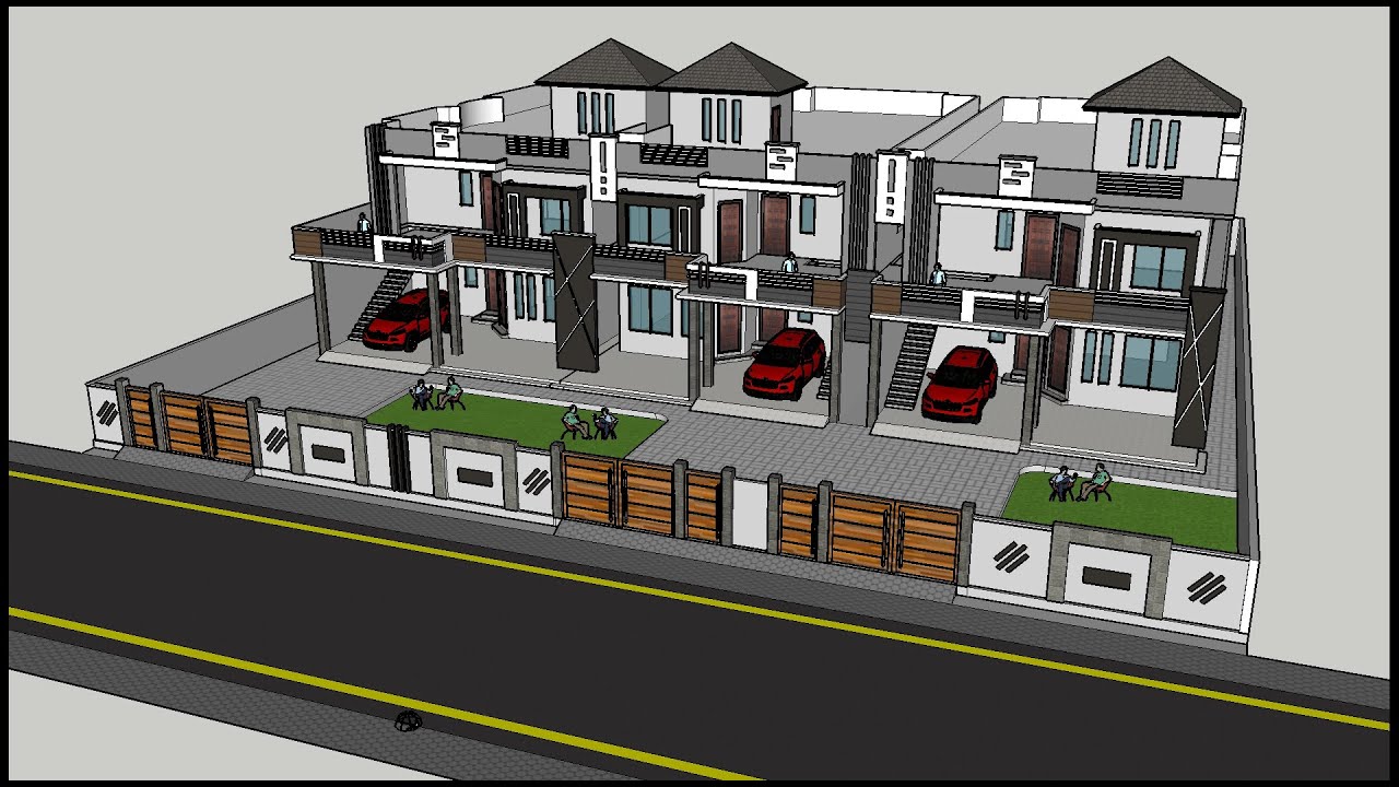 (3 portion) Modern House Design | 3d Elevation Design. - YouTube