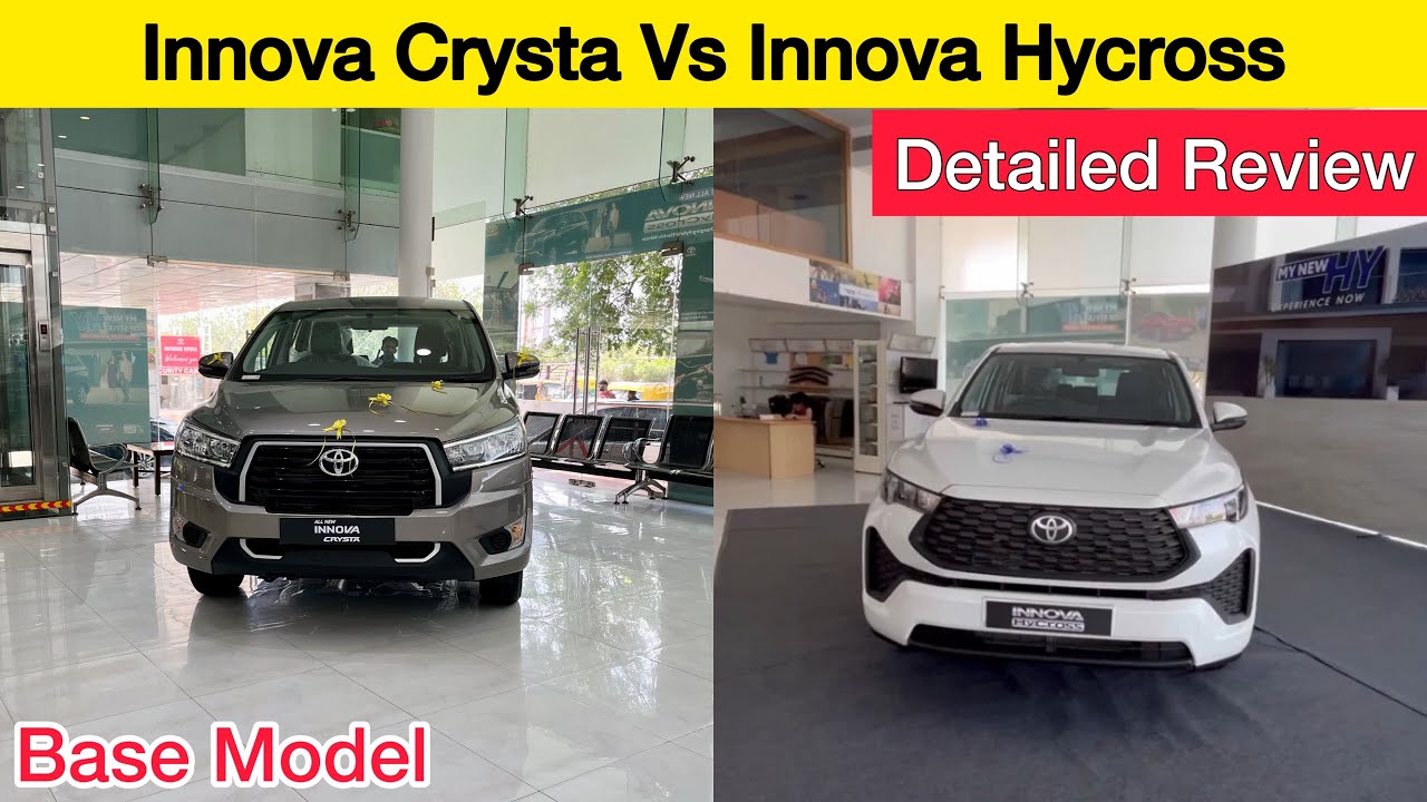 2023 Toyota Innova Crysta Vs Toyota Innova Hycross 🔥 - Base Model ...