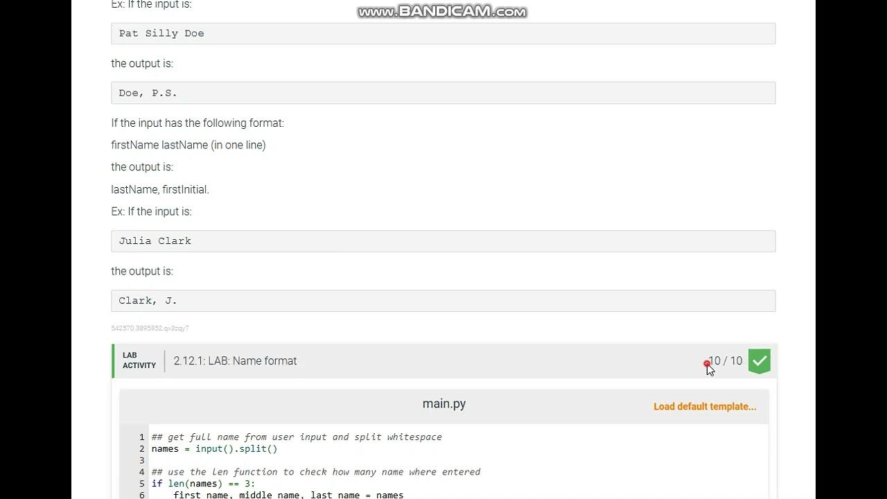 Python Lab Name format - YouTube