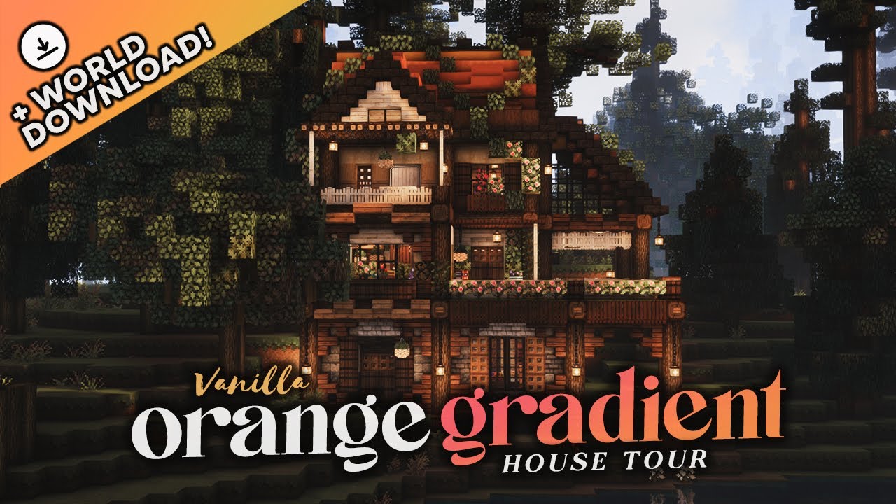 Orange Gradient House Tour [ + FREE DOWNLOAD / SCHEMATICS ]┊Aesthetic ...