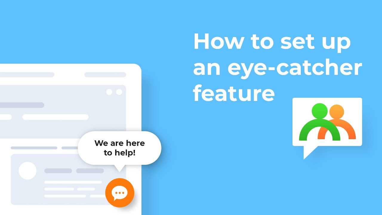 How to set up an eye-catcher feature on your website - YouTube